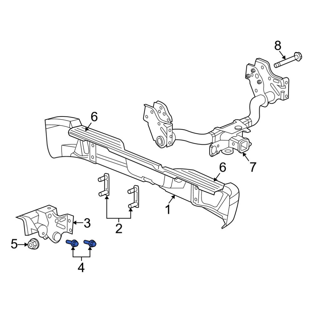 Ram OE 6507391AA - Bumper Bolt