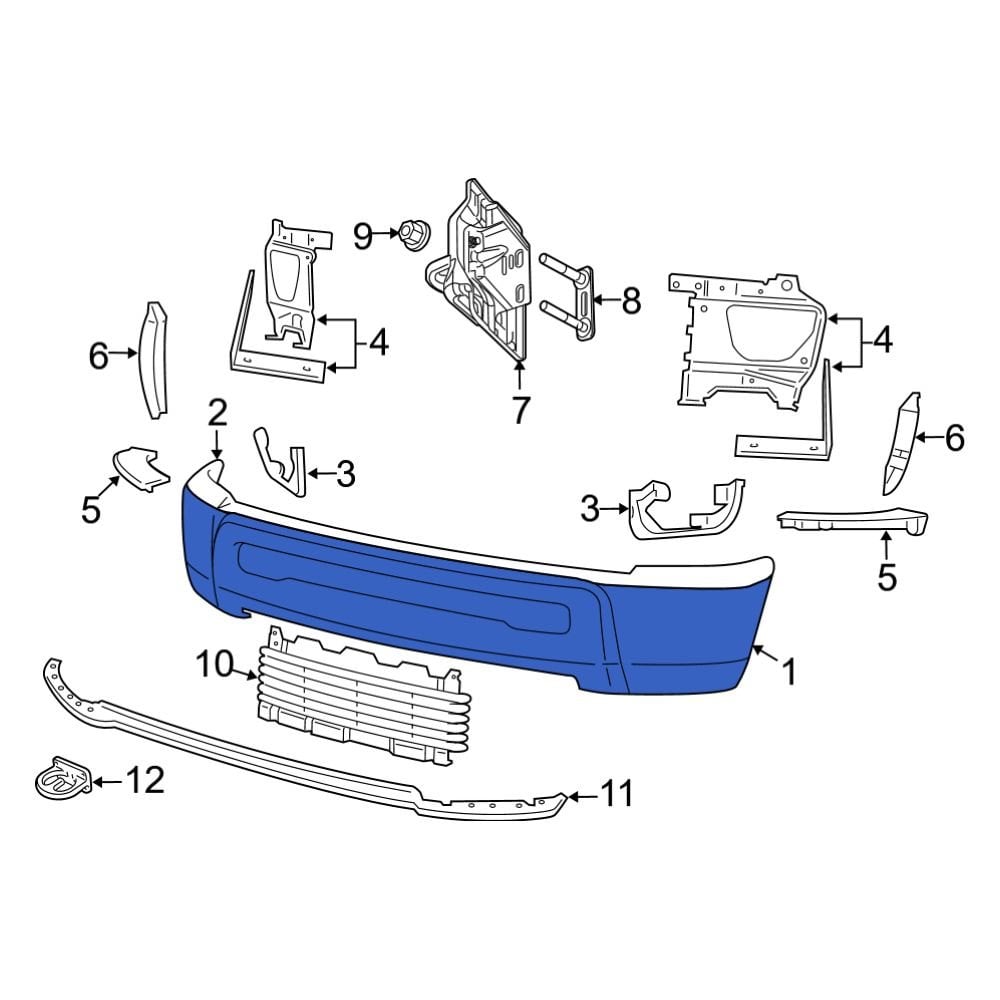 Ram OE 68045699AB - Front Bumper Face Bar