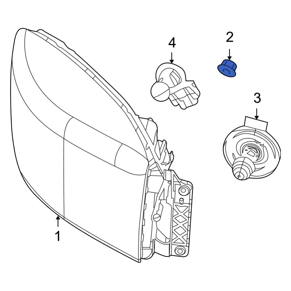 Ram OE 68050777AA - Headlight Fastener Clip