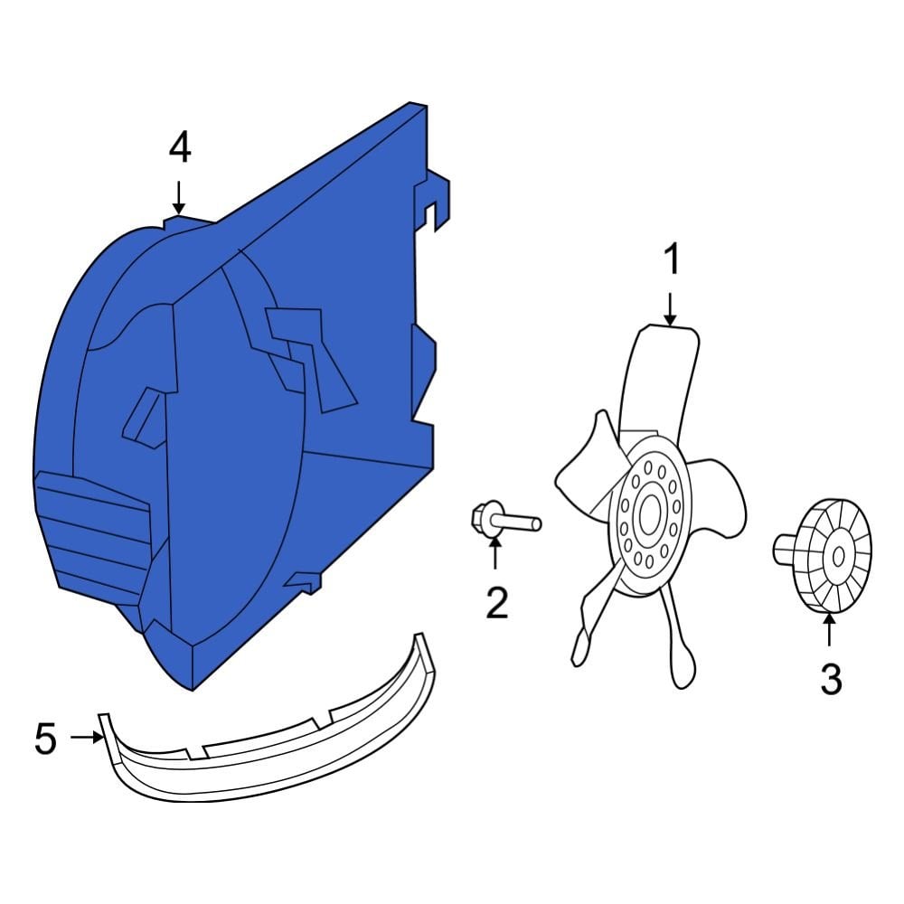 Ram OE 52126427AB - Upper Engine Cooling Fan Shroud