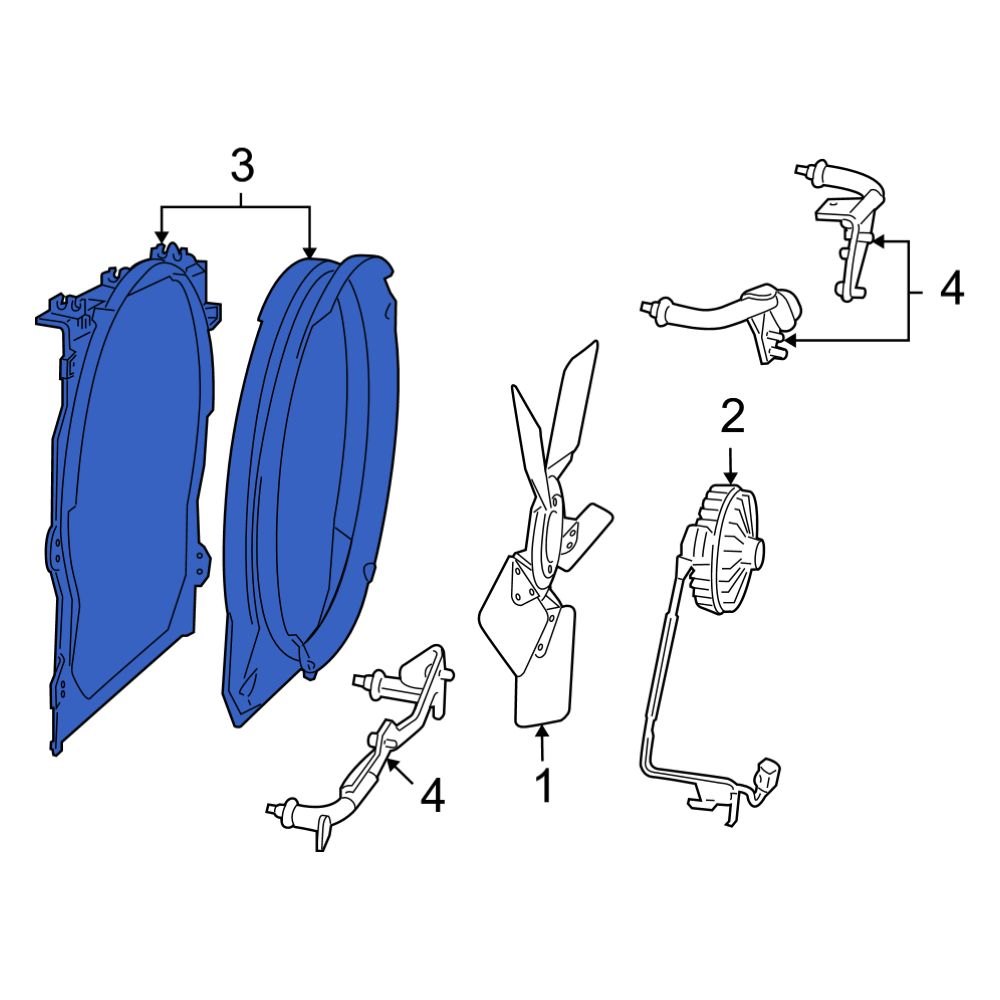 Ram OE 68090676AA - Engine Cooling Fan Shroud