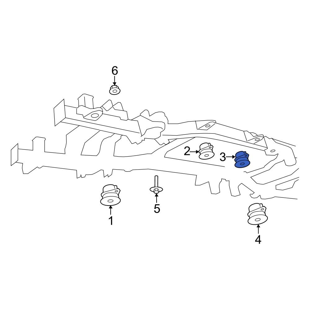 Ram OE 68239840AB - Rear Body Mount Cushion