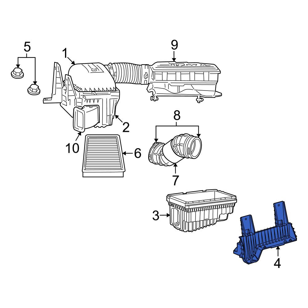 Ram OE 53032453AE - Air Cleaner Bracket