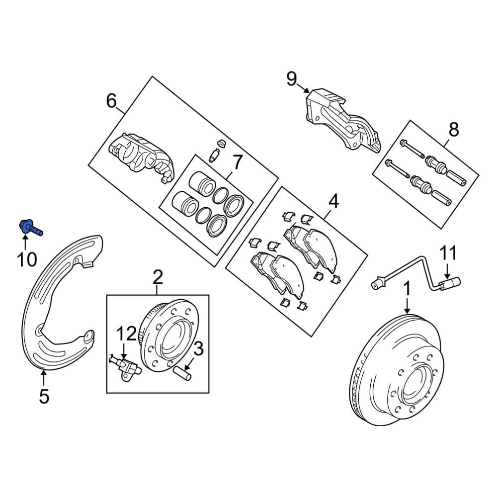 Ram OE 6509456AA - Disc Brake Caliper Anchor Plate Bolt