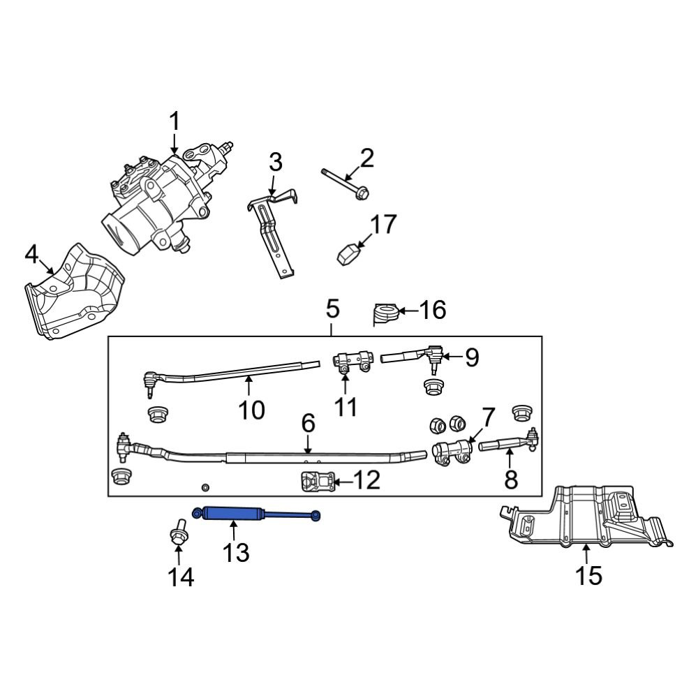 Ram OE 5154661AD - Front Steering Damper