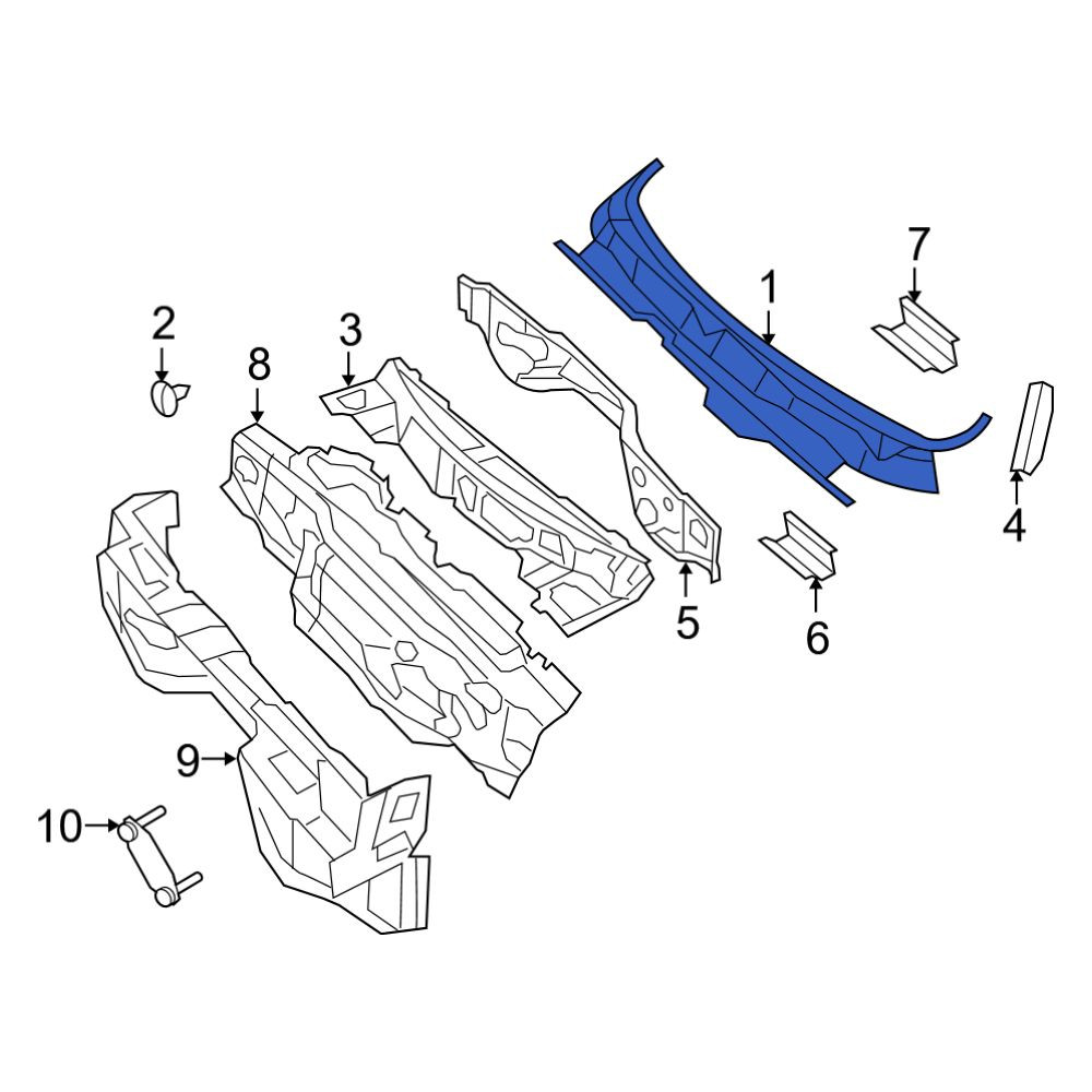 Ram OE 55112305AD - Cowl Cover