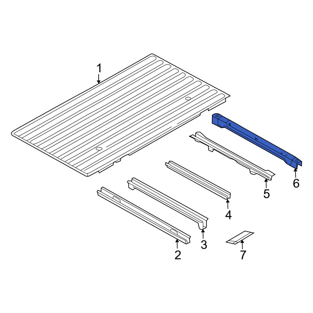 Ram OE 68377178AB - Rear Truck Bed Floor Sill