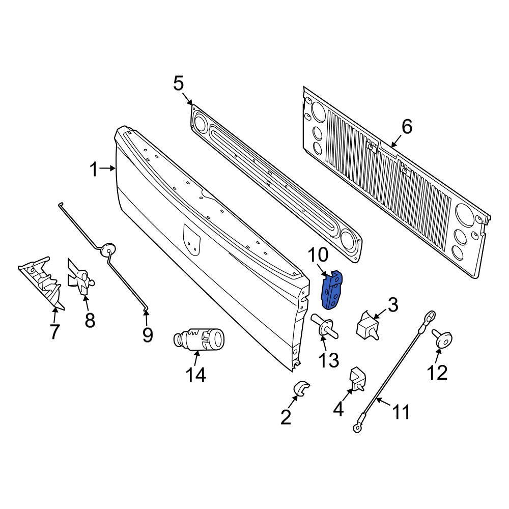Ram OE 55275952AD - Rear Tailgate Latch