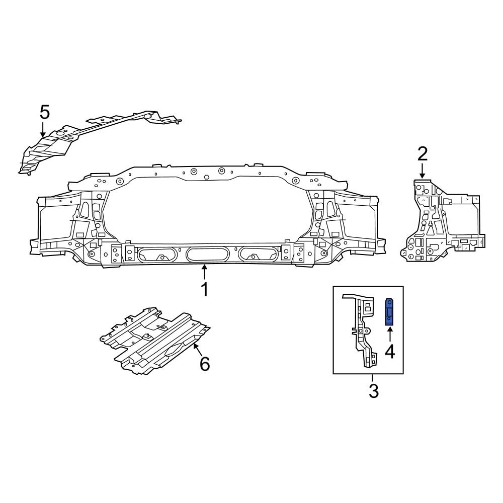 Ram OE 68050778AA - Front Radiator Support Panel