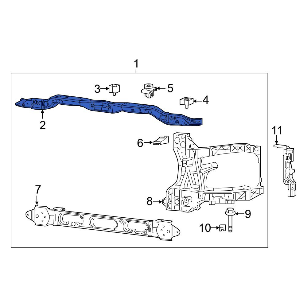 Ram OE 68222830AA - Front Upper Radiator Support Tie Bar