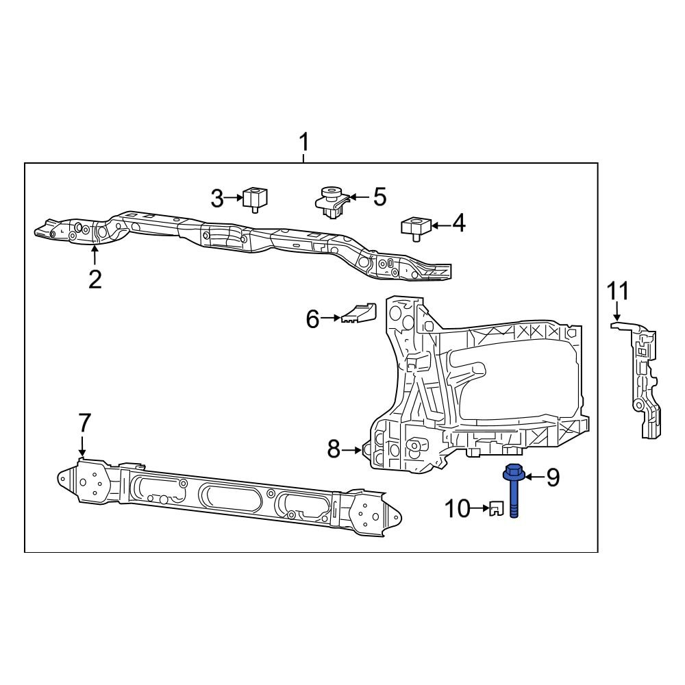 Ram OE 68222835AA - Headlight Mounting Panel Screw