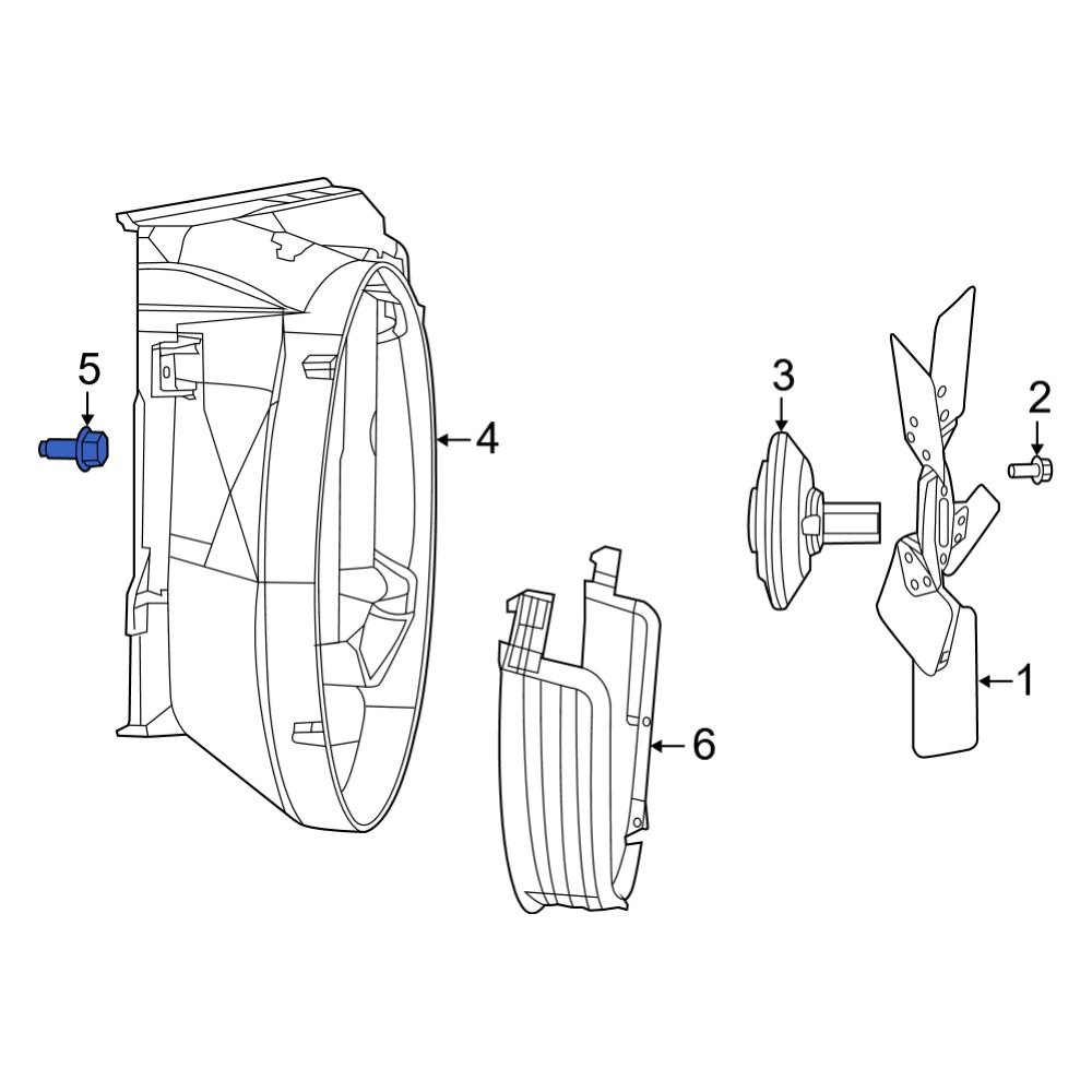 Ram OE 68194959AG - Front Upper Engine Cooling Fan Shroud