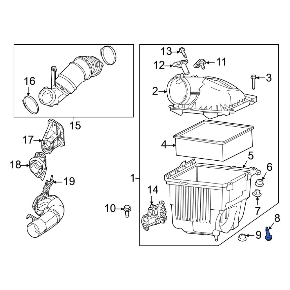 Ram OE 6508533AA - Air Filter Housing Bolt