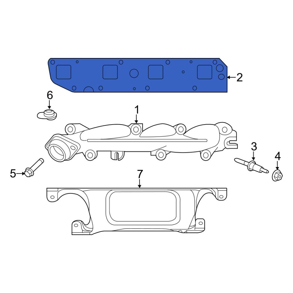 Ram OE 5045496AA - Right Exhaust Manifold Gasket