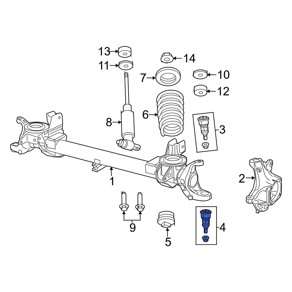 Ram OE 68216182AB - Front Lower Suspension Ball Joint