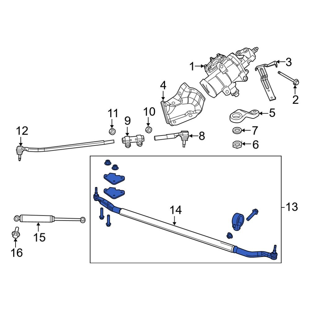 Ram OE 68369910AE - Steering Tie Rod Assembly
