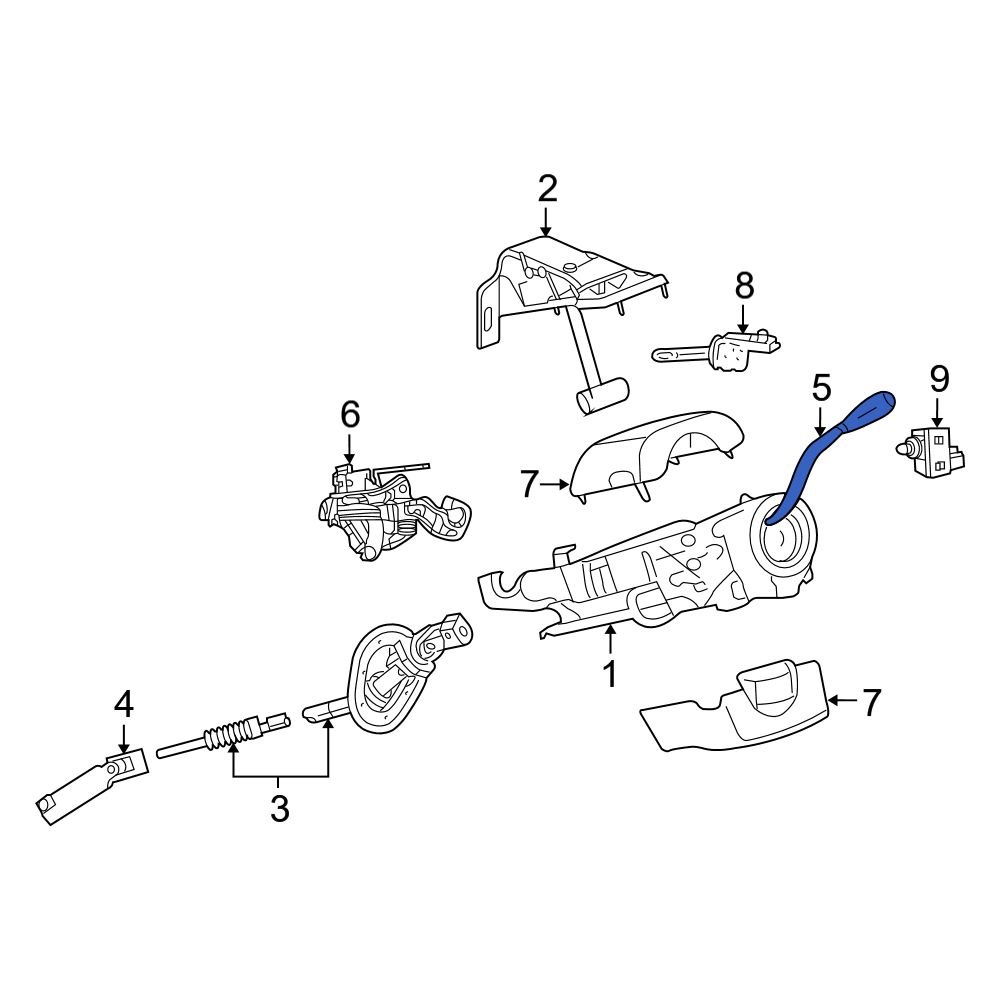Ram OE 5057509AD - Automatic Transmission Shift Lever