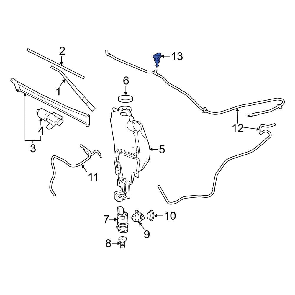 Ram OE 4805742AC - Front Windshield Washer Nozzle