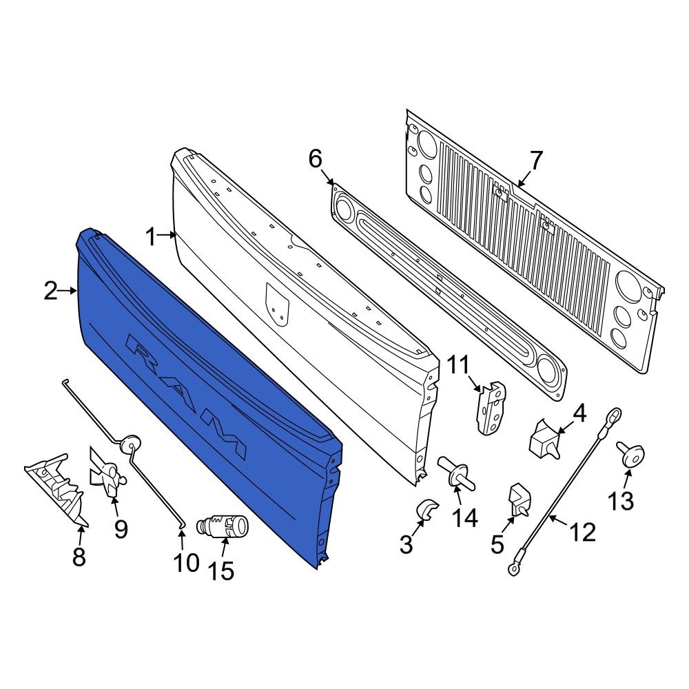 Ram OE 68245874AM - Rear Tailgate
