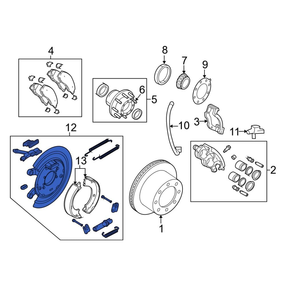 Ram OE 5154281AE - Rear Parking Brake Assembly