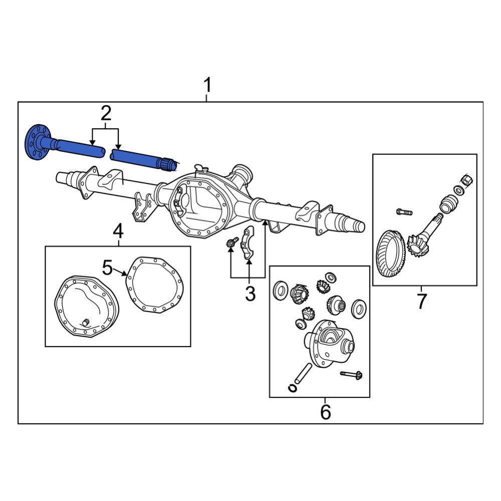 Ram OE 68449571AB - Front Left Drive Axle Shaft