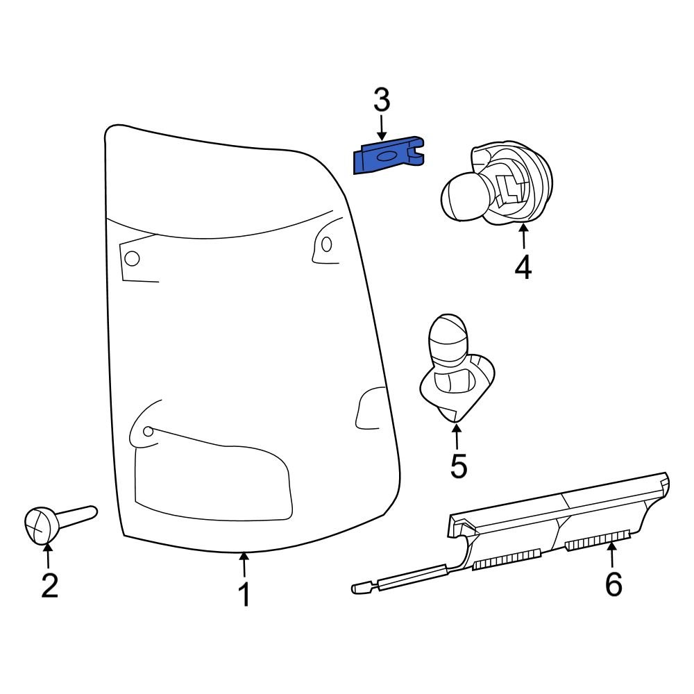 Ram OE 68061648AA - Tail Light Clip