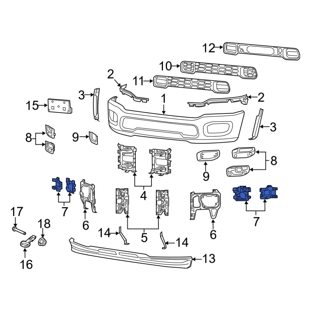 Ram OE 68449383AA - Fog Light Bracket
