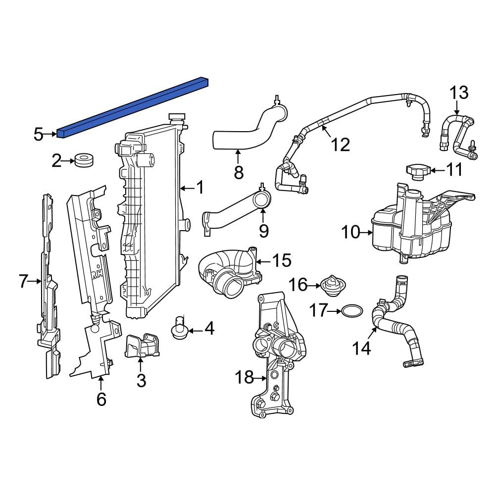 Ram OE 68359245AB - Upper Radiator Air Seal