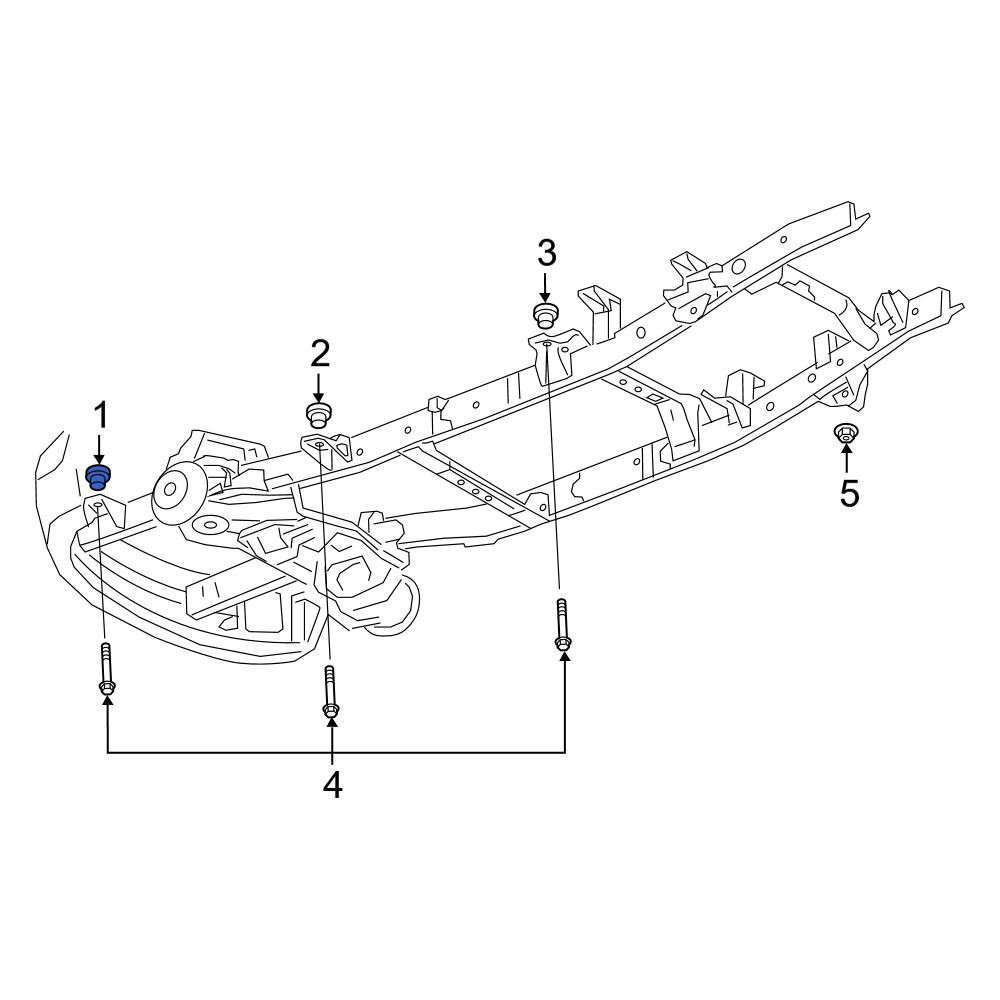 Ram OE 68505696AA - Front Body Mount Cushion