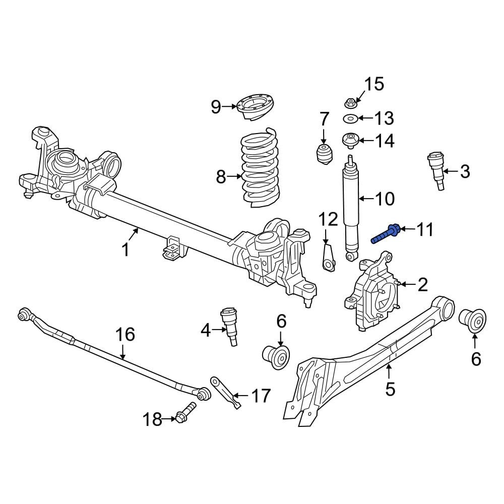 Ram OE 6507654AA - Lower Suspension Shock Absorber Bolt