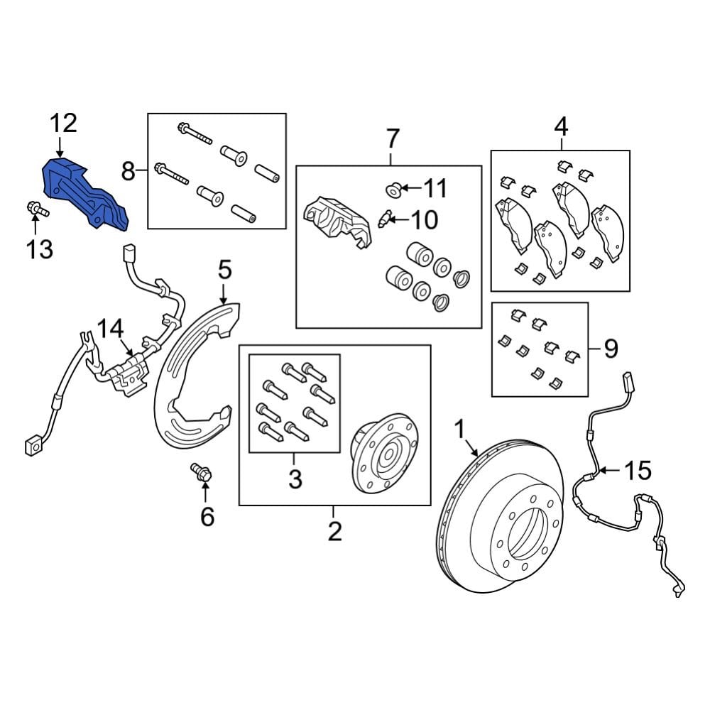 Ram OE 68453080AB - Front Disc Brake Caliper Bracket