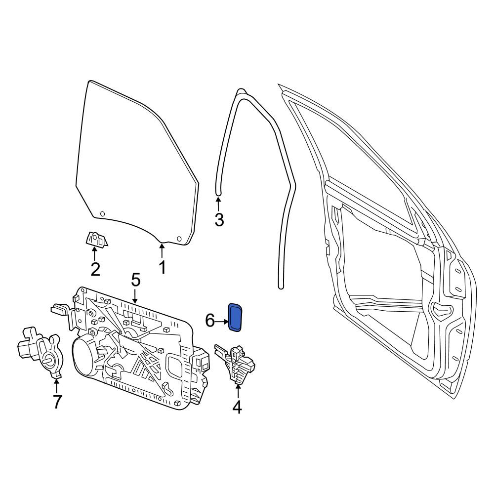 Ram OE 68044826AA - Front Door Access Cover