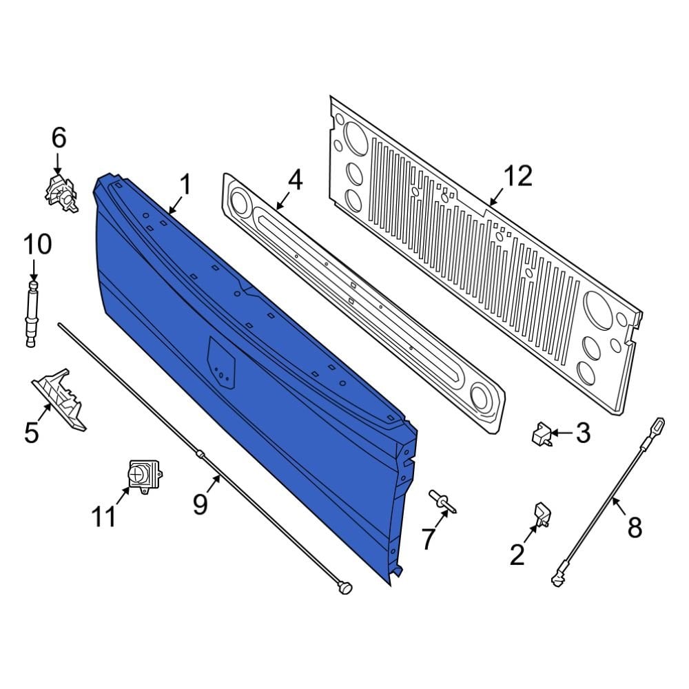 Ram OE 68648197AB - Rear Tailgate