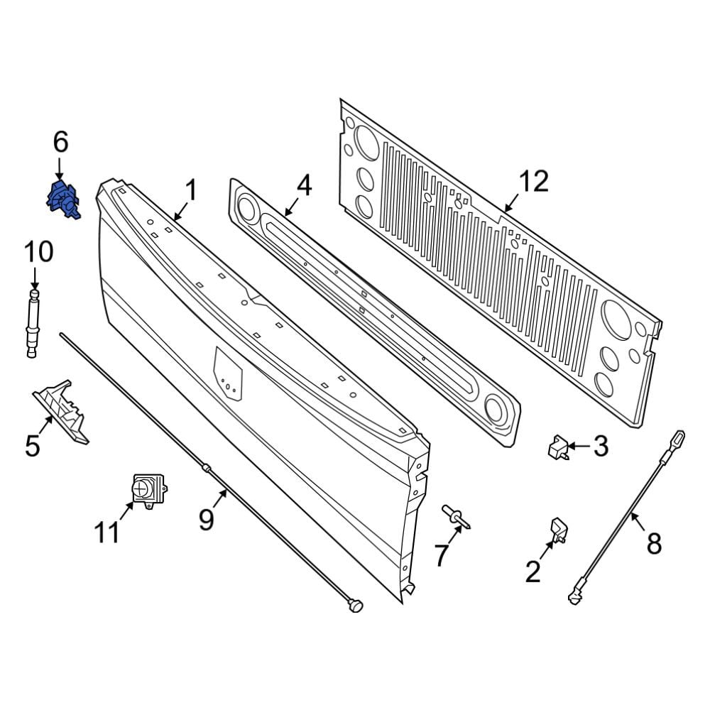 Ram OE 68362549AK - Rear Tailgate Latch