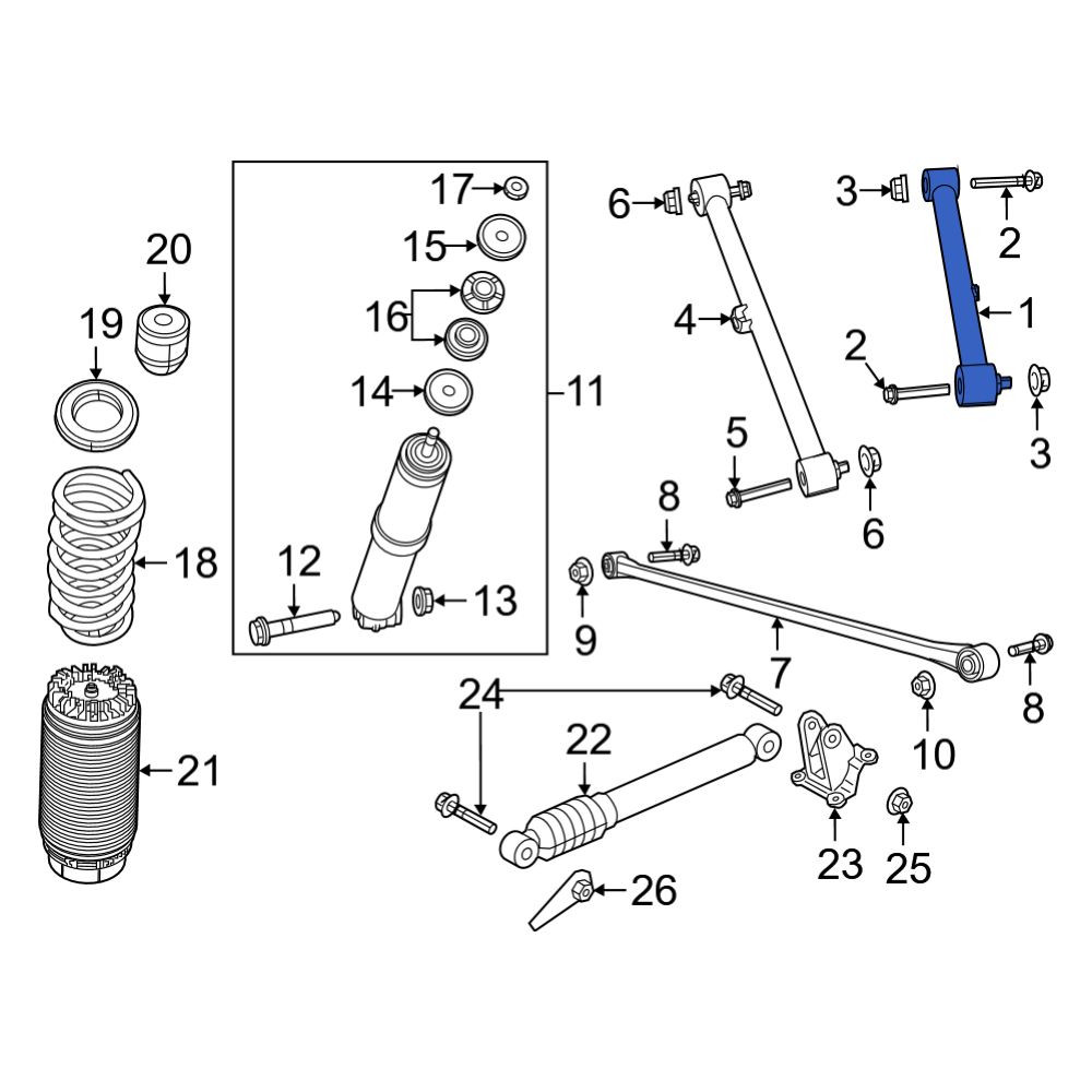 Ram OE 68349302AA - Rear Upper Suspension Control Arm