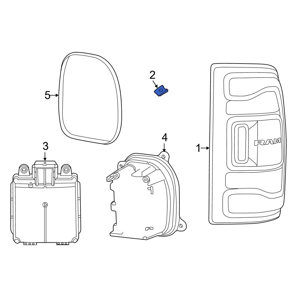 Ram OE 68396570AA - Tail Light Nut