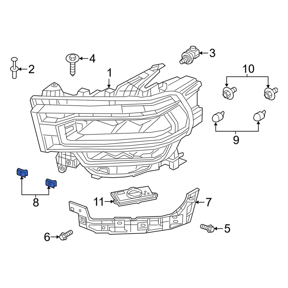 Ram OE 68448972AA - Headlight Mounting Nut