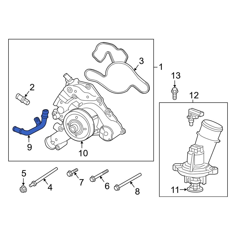 Ram OE 4893154AC - Engine Coolant Pipe