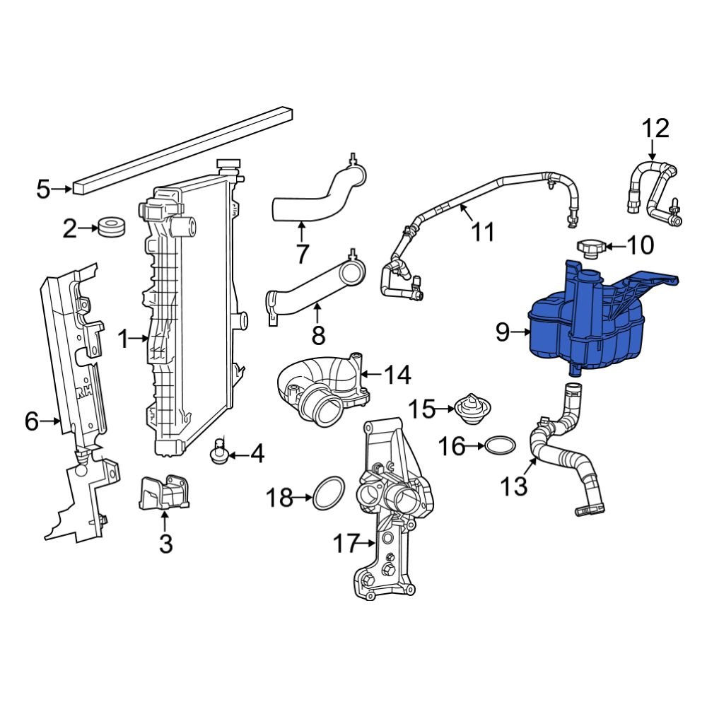 Ram OE 68370066AC - Engine Coolant Reservoir