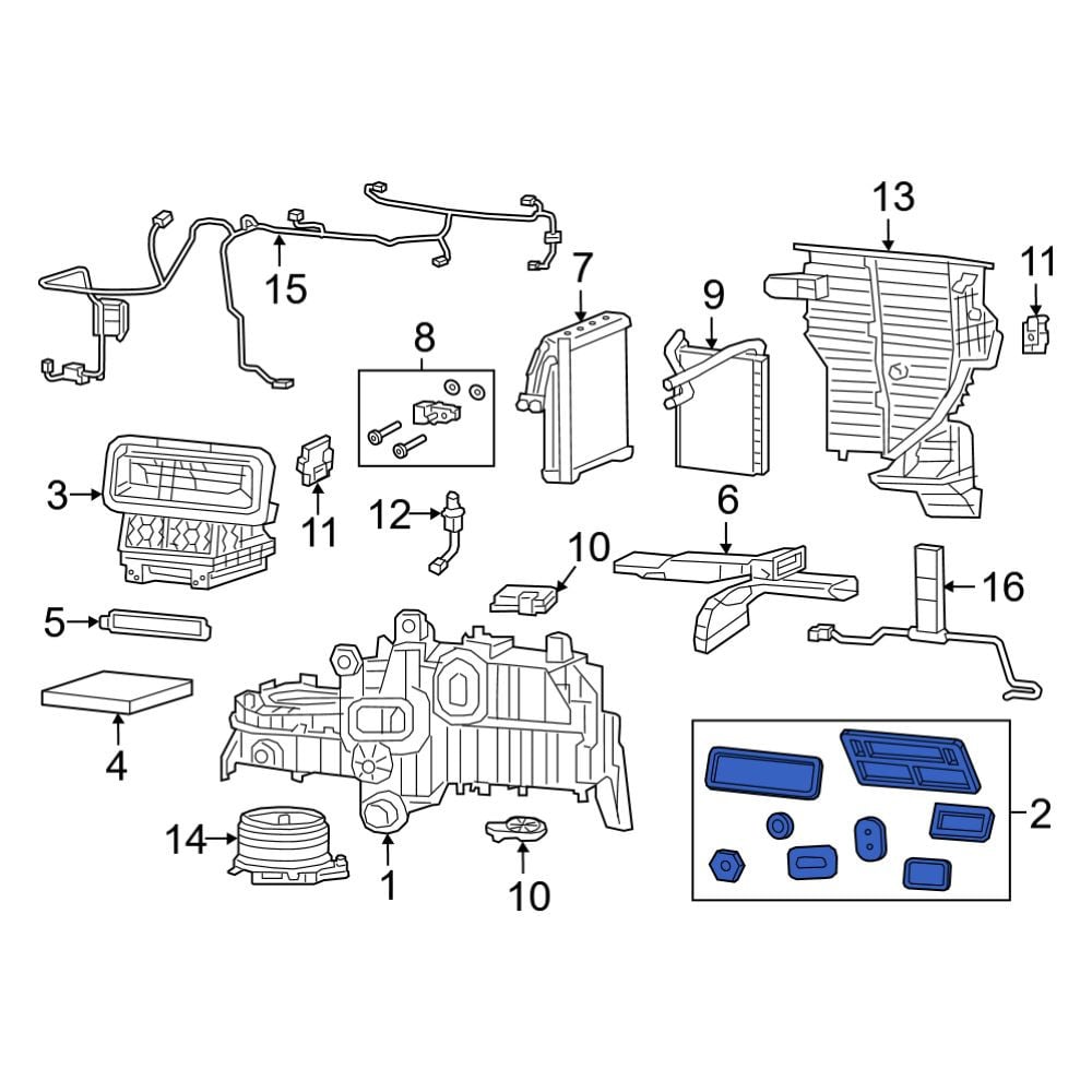 Ram OE 68396044AB - HVAC Unit Case Seal Kit