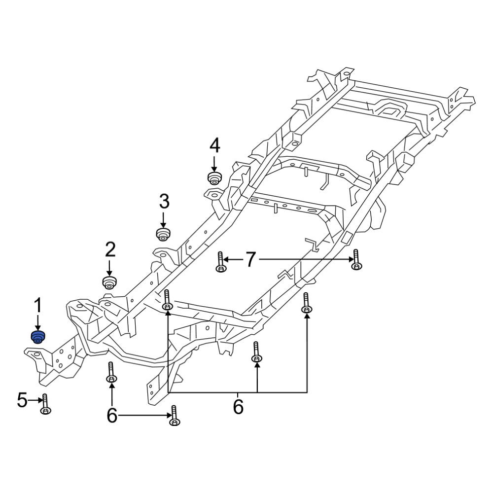Ram OE 68505696AA - Front Body Mount Cushion