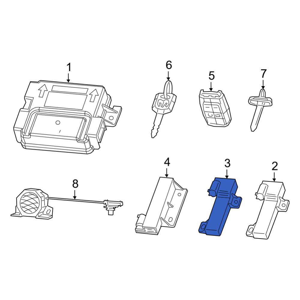 Ram OE 68186637AA - Keyless Entry Antenna