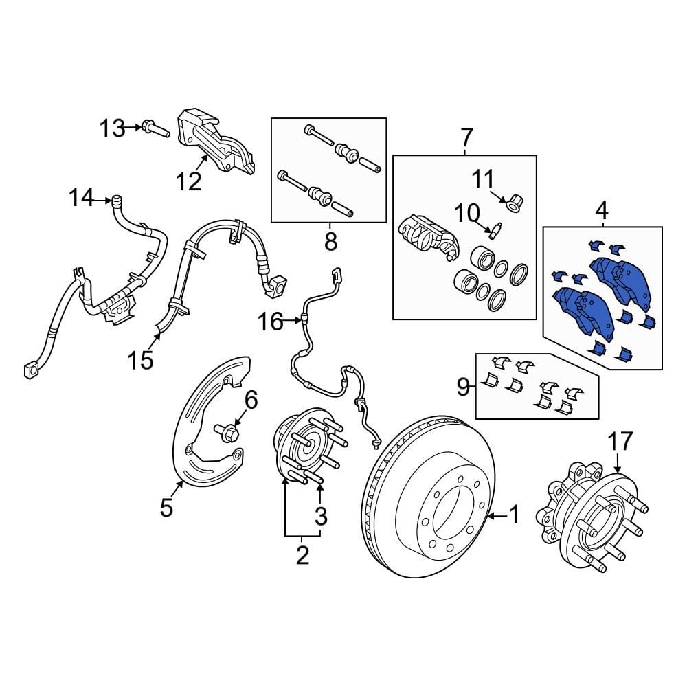 Ram OE 68461656AC - Front Disc Brake Pad Set