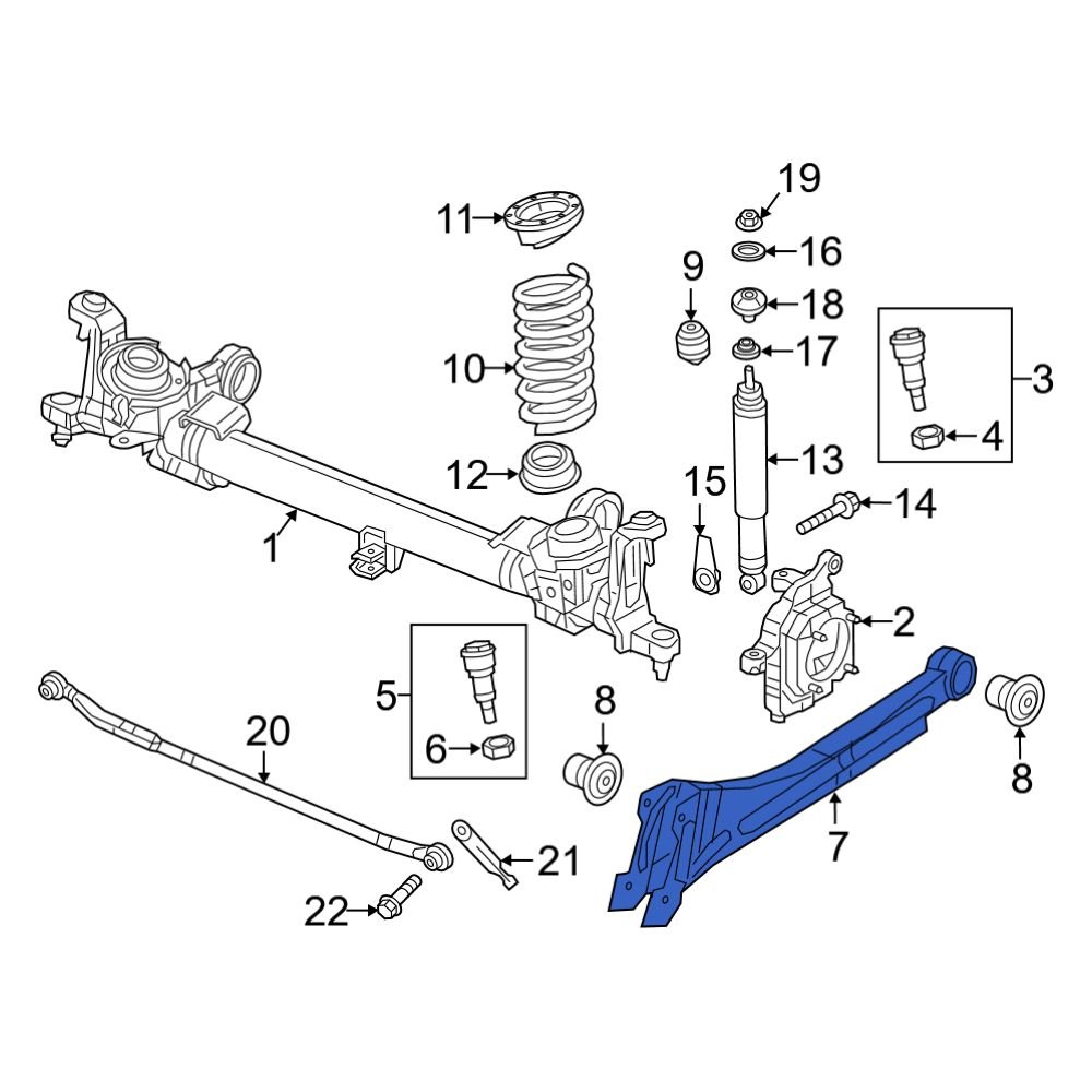 Ram OE 68377469AD - Front Left Suspension Trailing Arm