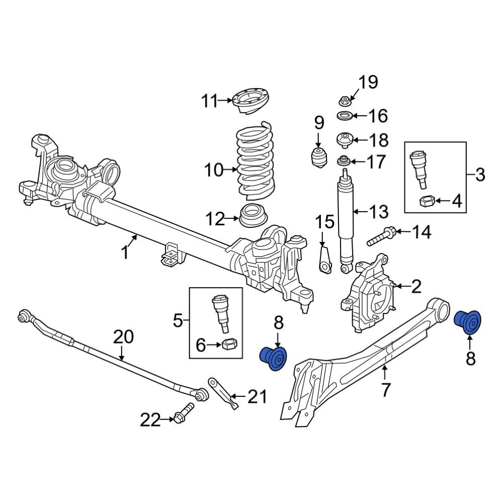 Ram OE 68480121AA - Front Suspension Trailing Arm Bushing