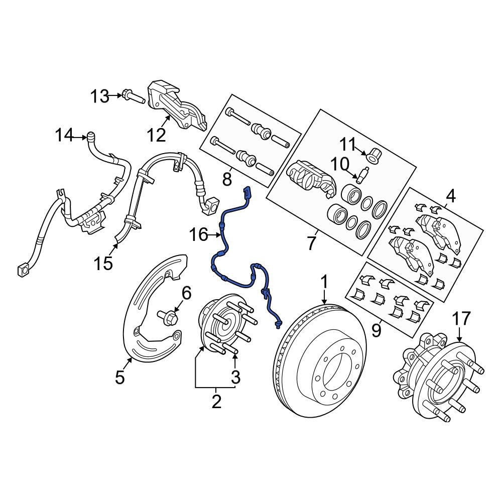 Ram OE 68292886AC - Front ABS Wheel Speed Sensor