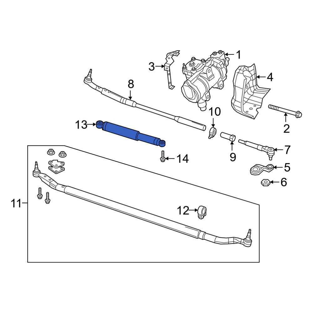 Ram OE 68232449AC - Front Steering Damper