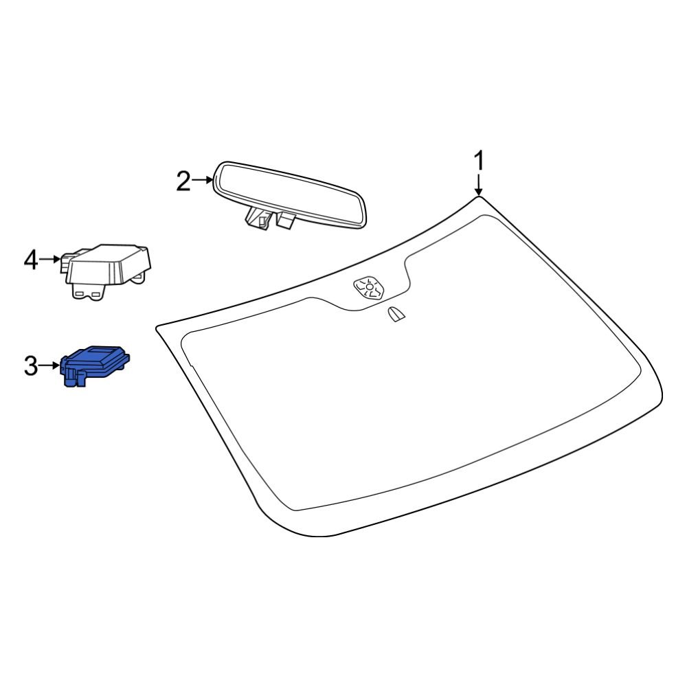 Ram OE 68484693AE - Front Lane Departure System Camera