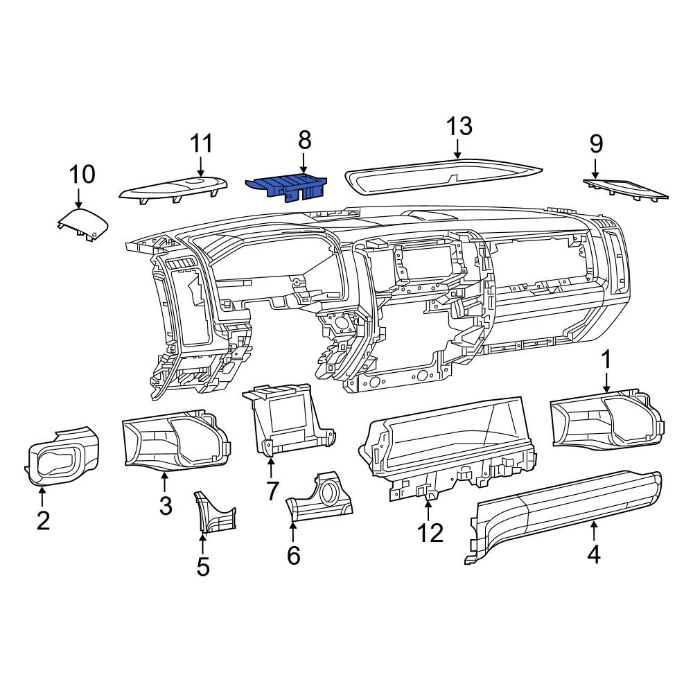 Ram OE 68354582AA - GPS Navigation System Bracket
