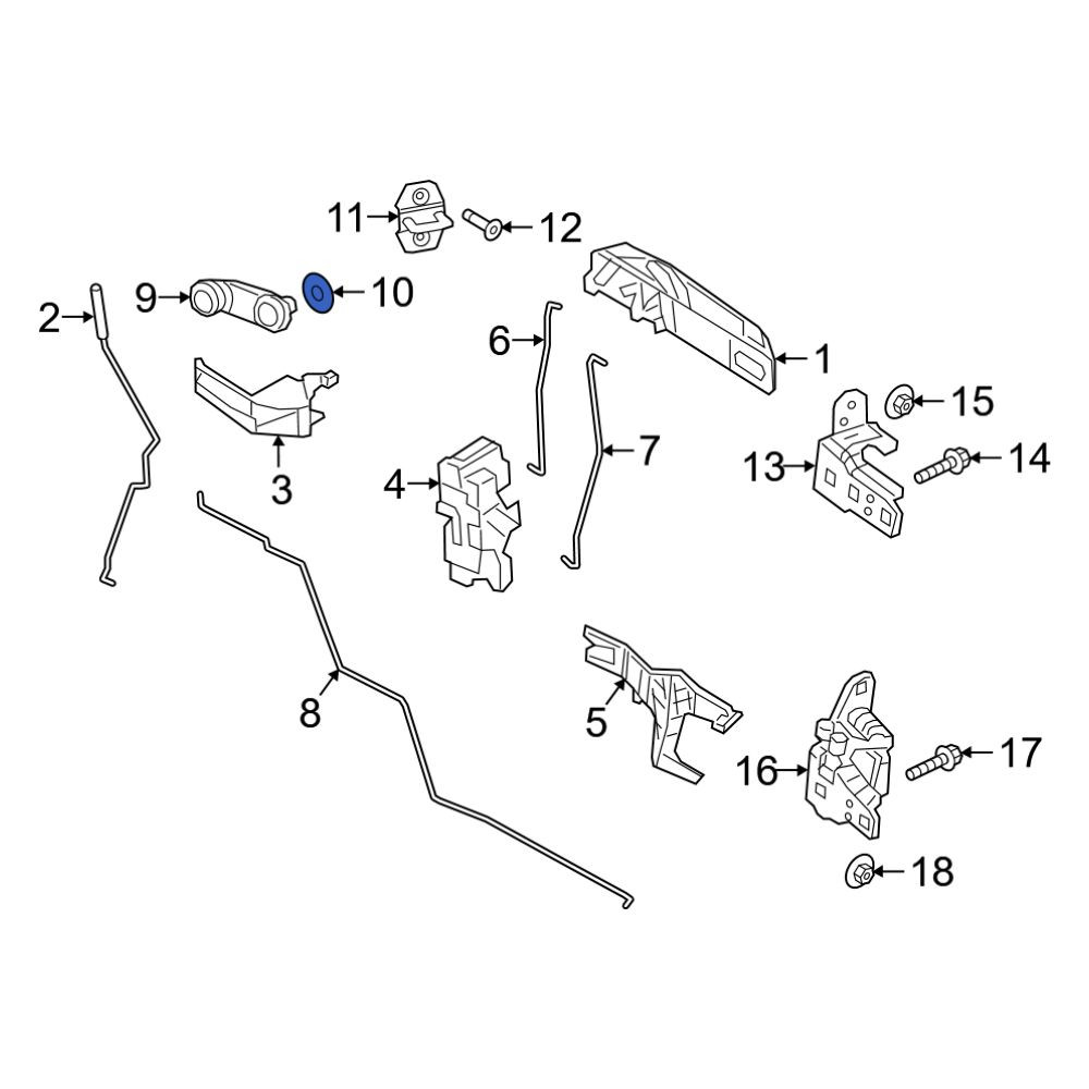 Ram OE 55397411AA - Front Window Crank Handle Cover